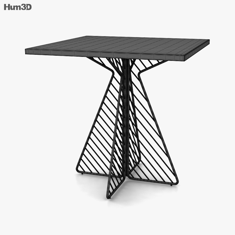 Bend Goods Cafe Square Table 3D model - Download Table on 3DModels.org