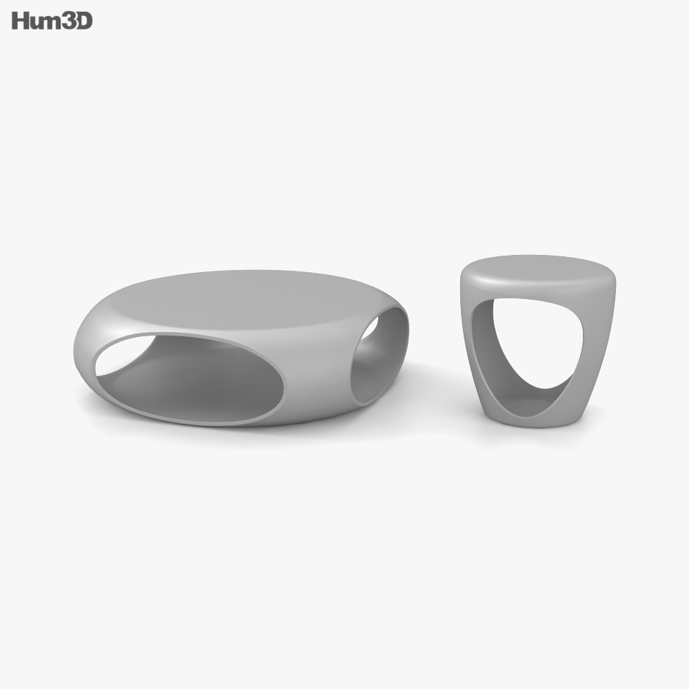 Bonaldo Pebble Pouf 3D model - Download Ottoman on 3DModels.org