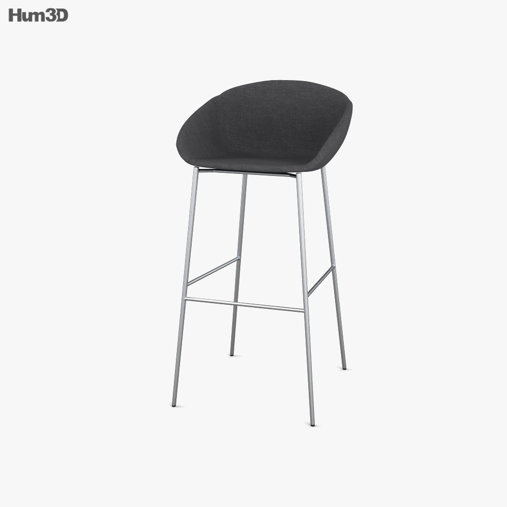 Calligaris Love High Bar stool 3D model - Download Dynamic Price on ...
