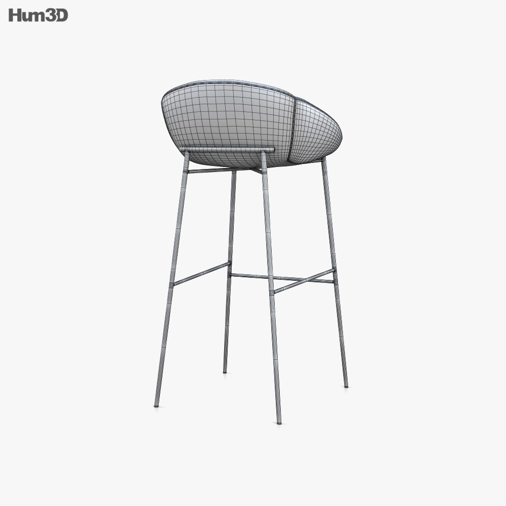 Calligaris Love High Bar stool 3D model - Download Dynamic Price on ...