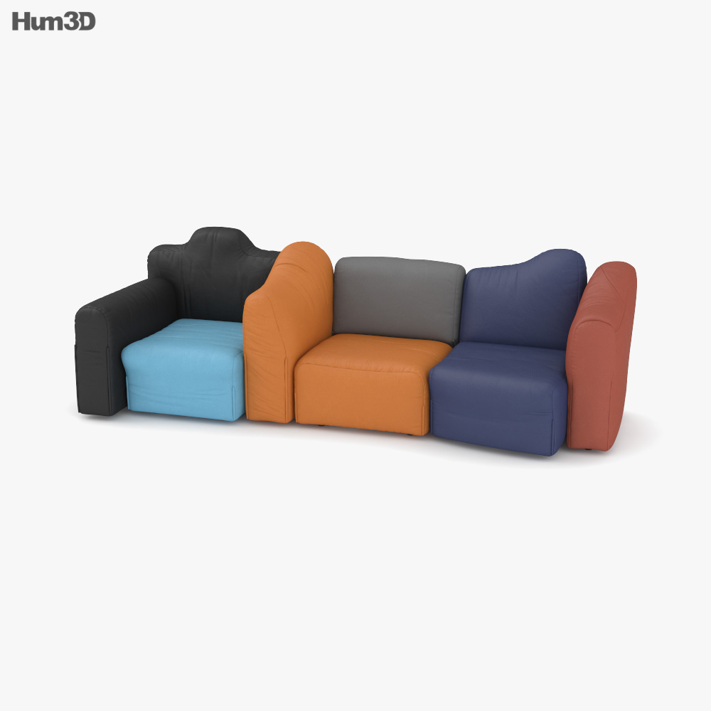 Cassina Cannaregio Modular sofa 3D model - Download Sofa on 3DModels.org