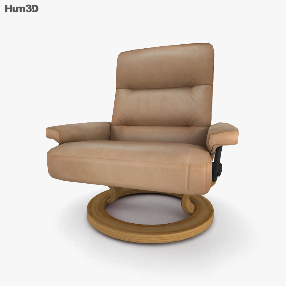 Ekornes Pacific Chair 3D model - Download Armchair on 3DModels.org