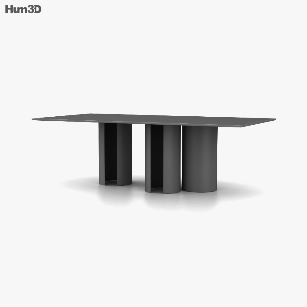Fiam Luxor Glass table 3D model - Download Table on 3DModels.org
