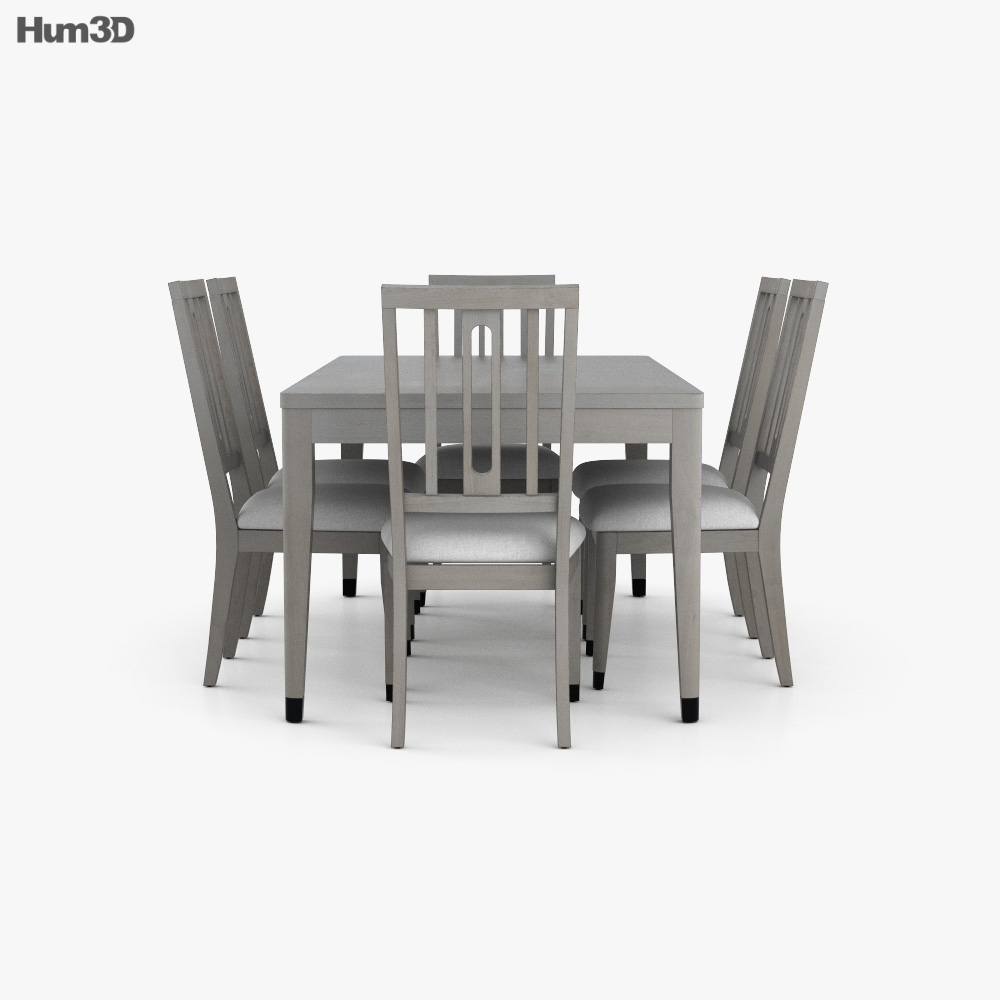 Classic Dining Set 3D model - Download Table on 3DModels.org