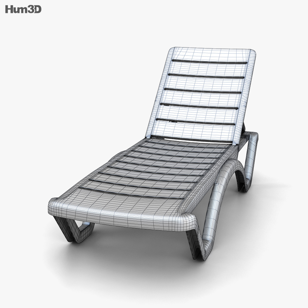 Pool Lounge chair 3D model - Download Sofa on 3DModels.org