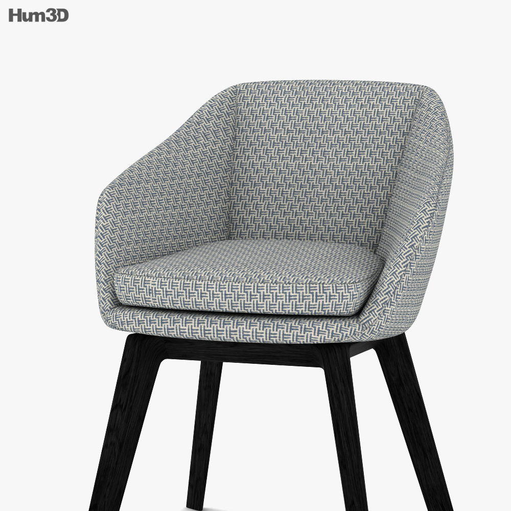 Sillón Marfa con Respaldo Redondeado Modelo 3D - Descargar Silla ...