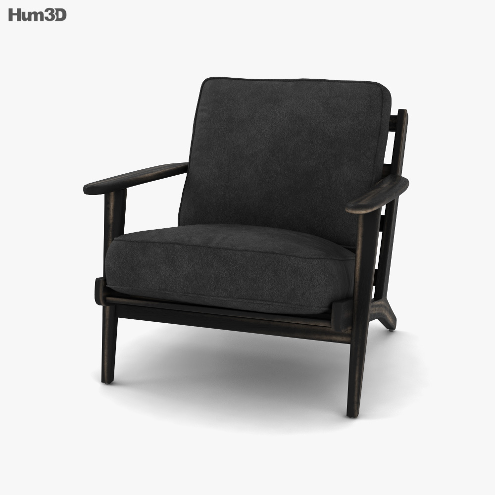 Brooks Leather Lounge chair 3D model - Download Armchair on 3DModels.org