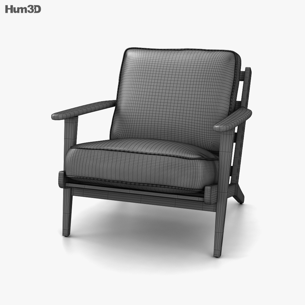 Brooks Leather Lounge chair 3D model - Download Armchair on 3DModels.org
