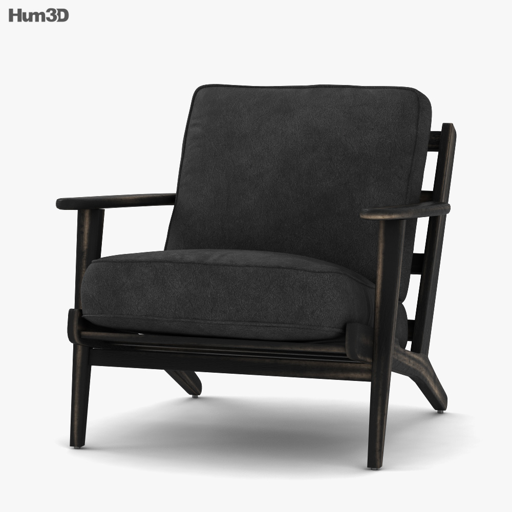 Brooks Leather Lounge chair 3D model - Download Armchair on 3DModels.org