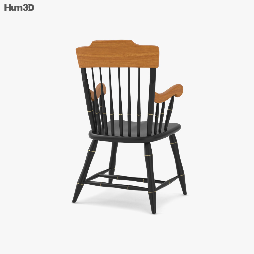 Harvard Captain Chair 3D model - Download Chair on 3DModels.org
