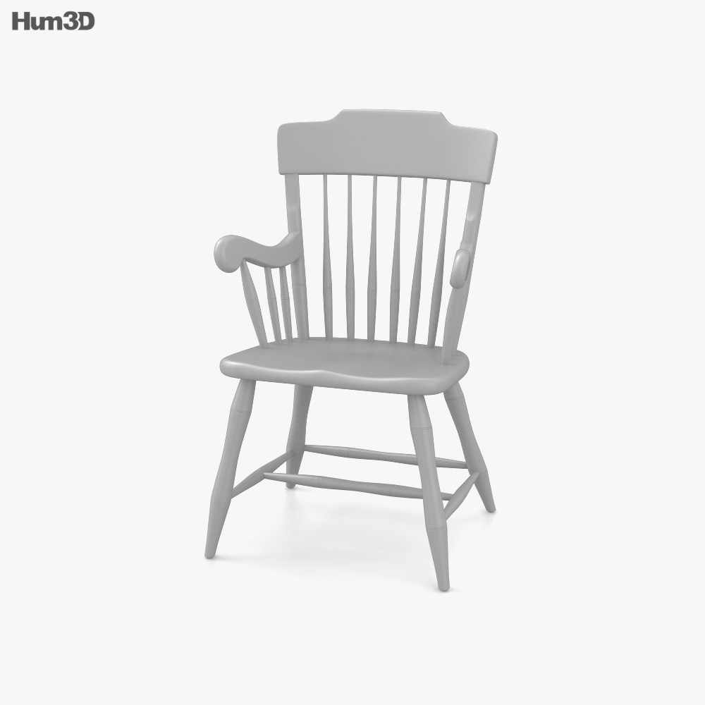 Harvard Captain Chair 3D model - Download Chair on 3DModels.org