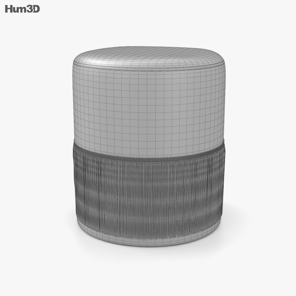Fringe Contemporary Ottoman 3D model - Download Ottoman on 3DModels.org