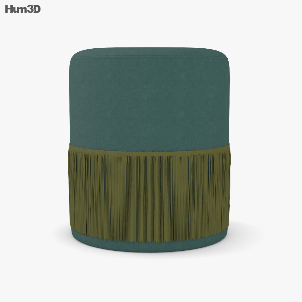 Fringe Contemporary Ottoman 3D model - Download Ottoman on 3DModels.org