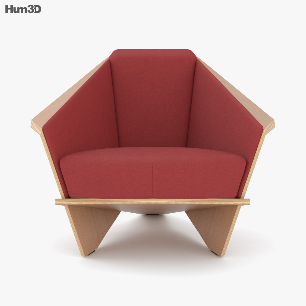 Frank Lloyd Wright Taliesin Chair 3D model - Download Armchair on ...