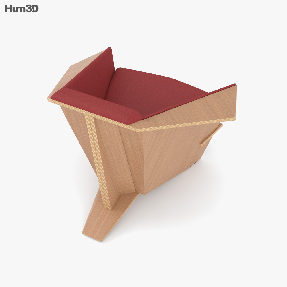 Frank Lloyd Wright Taliesin Chair 3D model - Download Armchair on ...