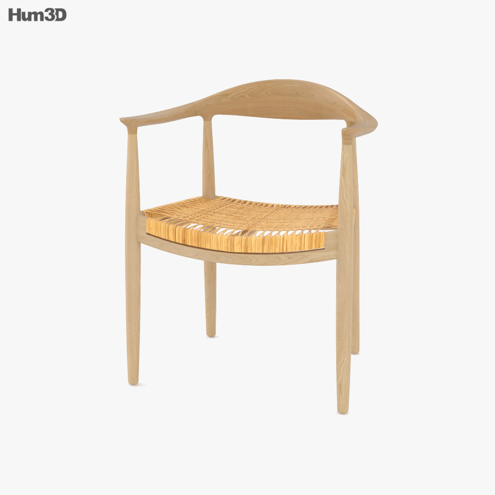 Hans Wegner The Chair 3D model - Download Chair on 3DModels.org