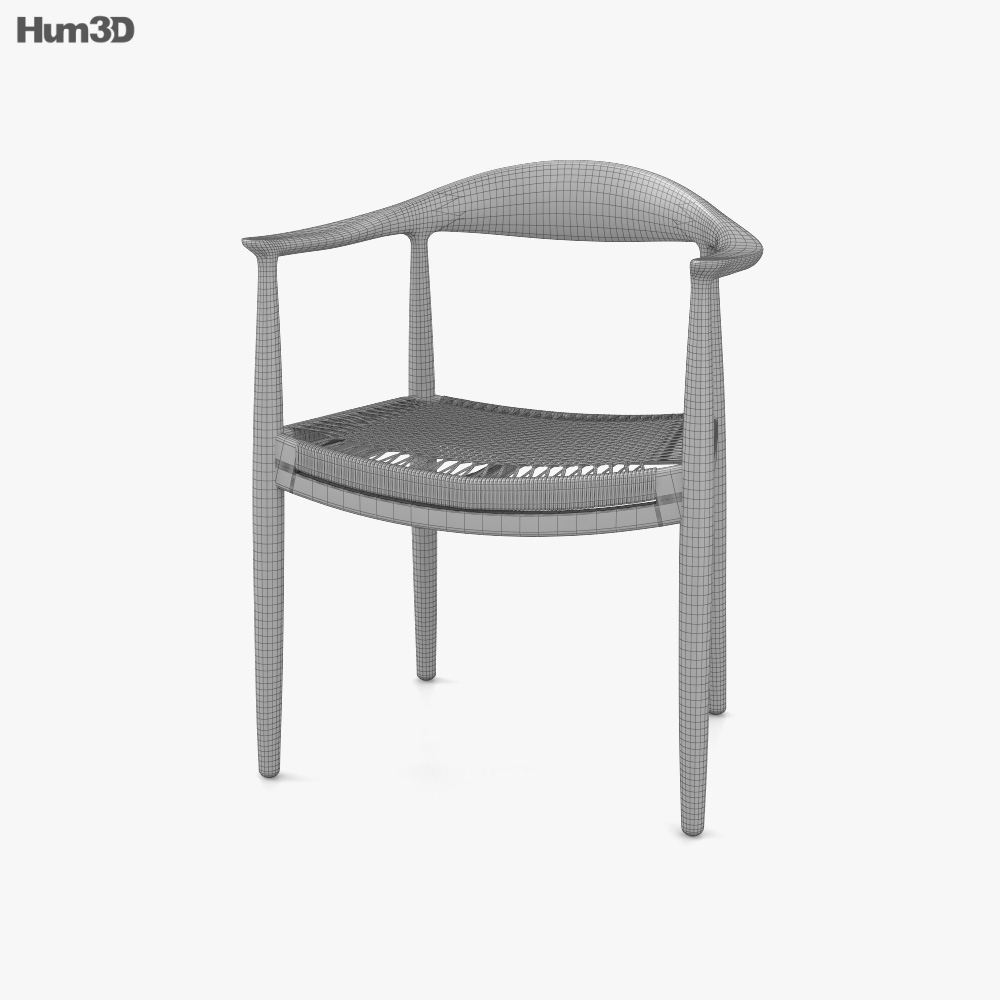 Hans Wegner The Chair 3D model - Download Chair on 3DModels.org