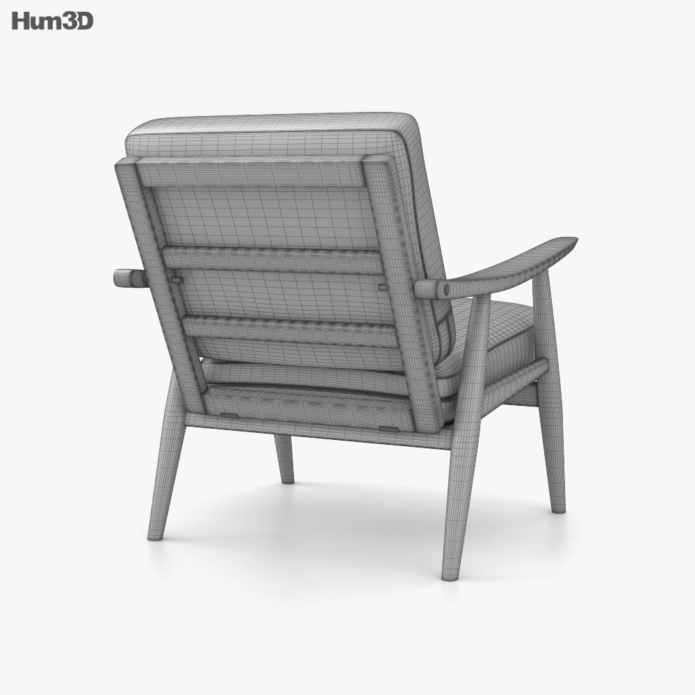 Hans Wegner GE 270 Lounge chair 3D model - Download Armchair on ...