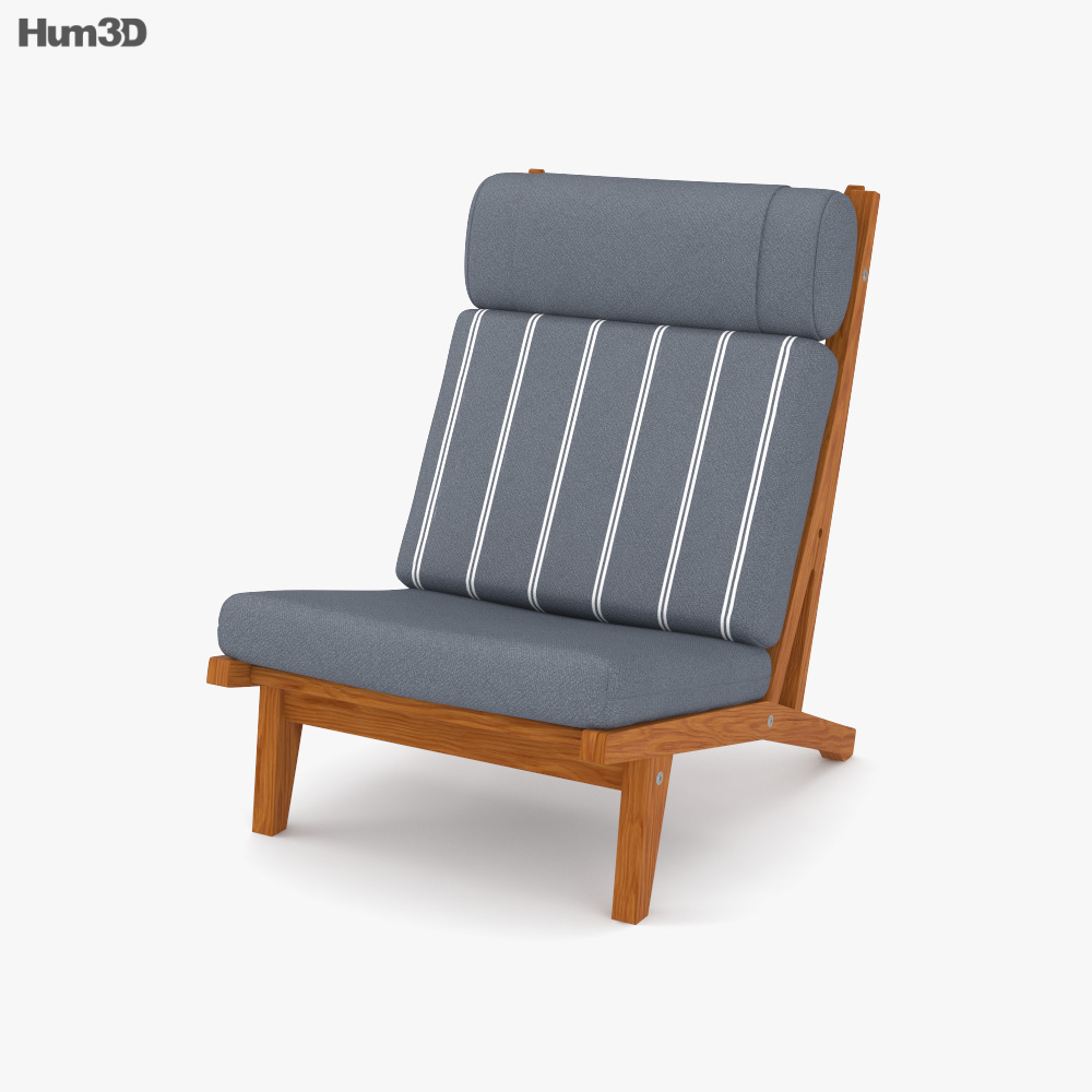 Hans Wegner GE 375 Side chair 3D model - Download Chair on 3DModels.org
