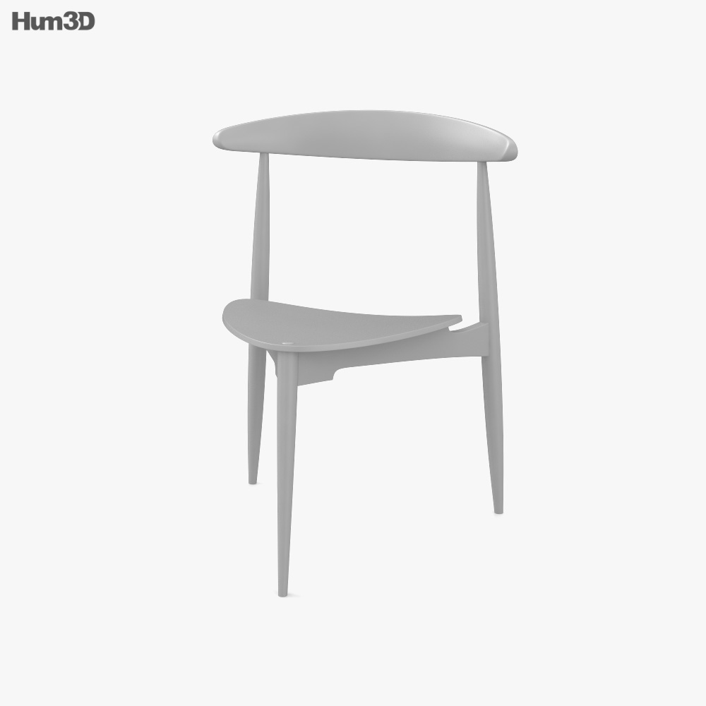 Hans Wegner FH 4103 Heart Chair 3D model - Download Chair on 3DModels.org