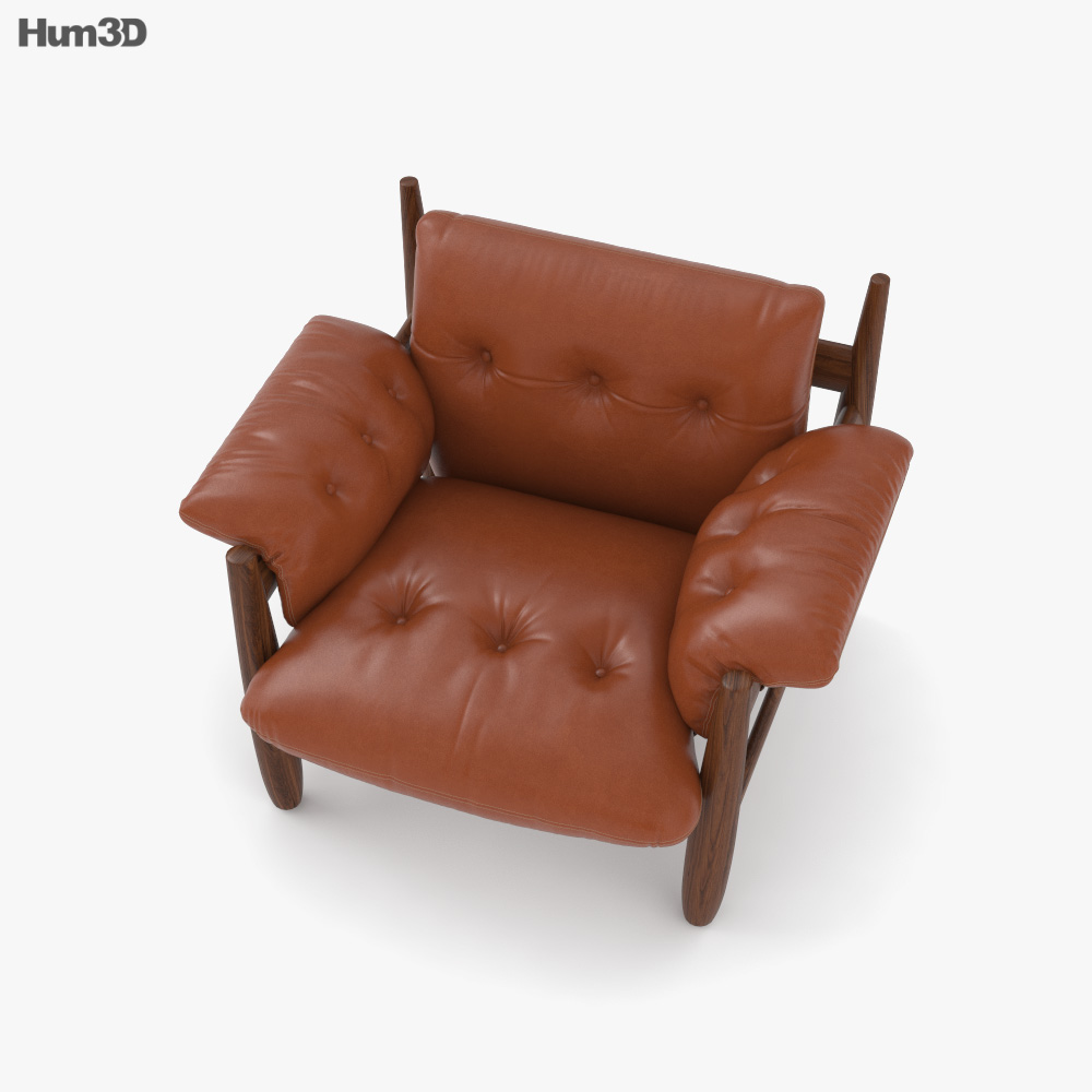Sergio Rodrigues Mole Lounge armchair 3D model - Download Armchair on ...