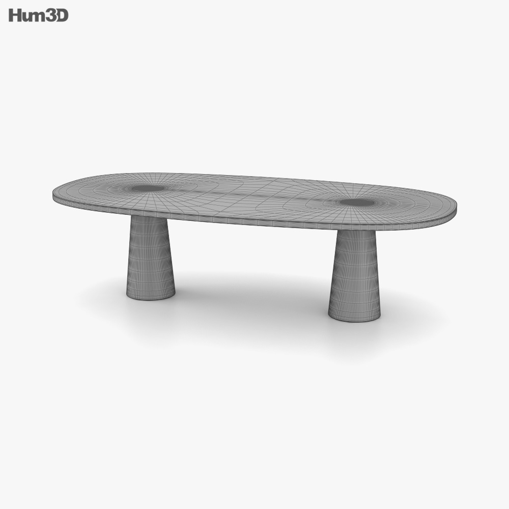 Angelo Mangiarotti Marble Eros Dining table 3D model - Download Table ...