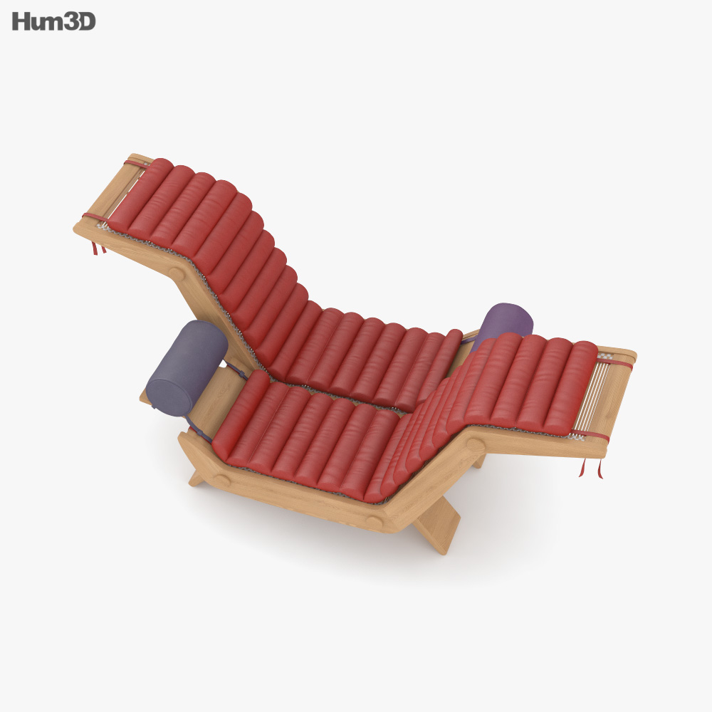 Perriand Double Chaise Lounge 3D model - Download Sofa on 3DModels.org