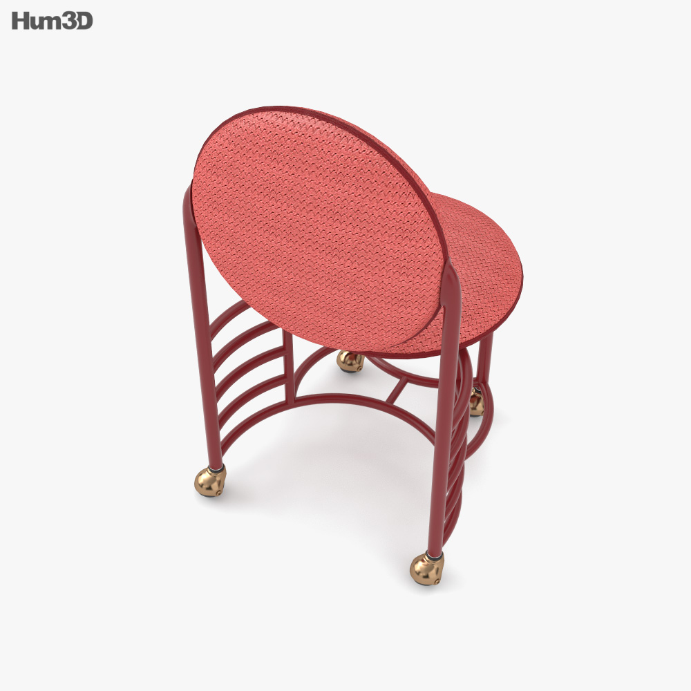 Frank Lloyd Wright Johnson Wax Office Chair 3D model - Download Chair ...