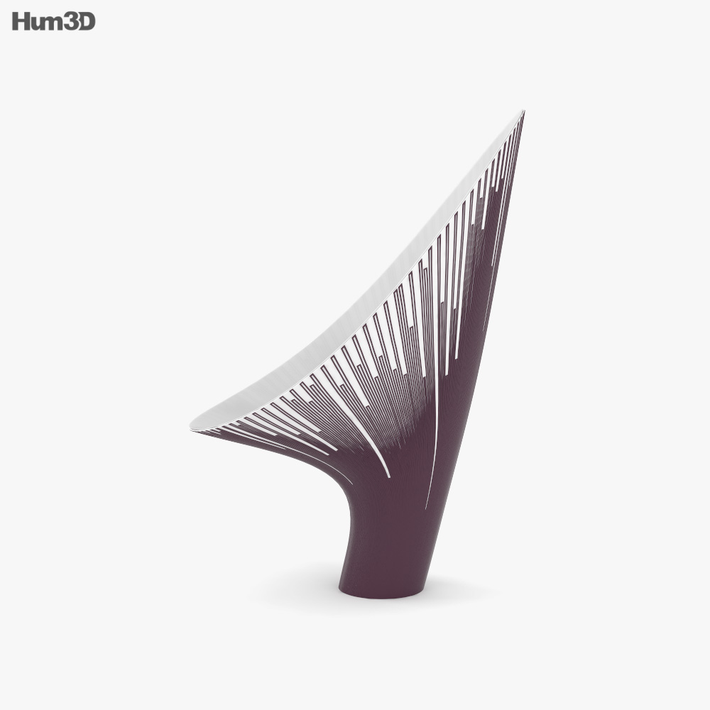 Дугоподібний Стілець Zaha Hadid у Білому Кольорі 3D модель - Скачати ...