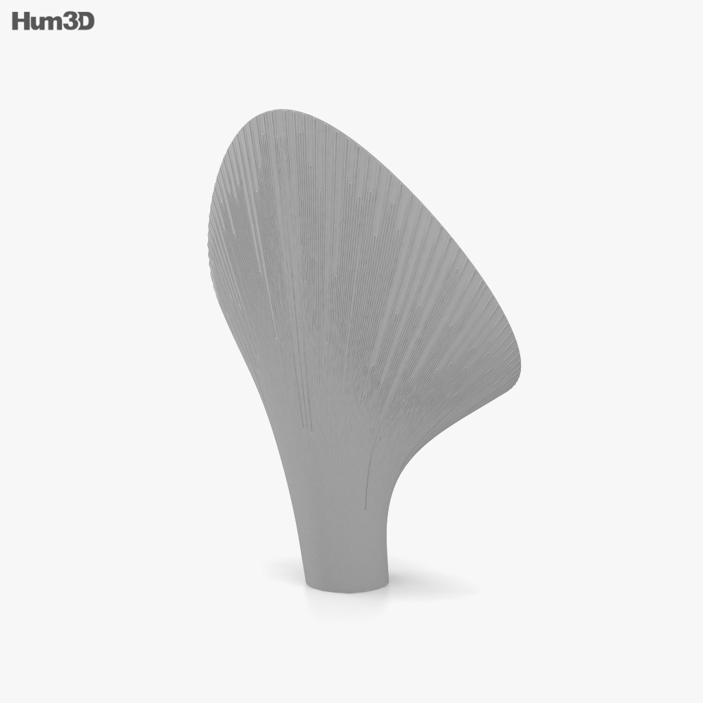 Дугоподібний Стілець Zaha Hadid у Білому Кольорі 3D модель - Скачати ...