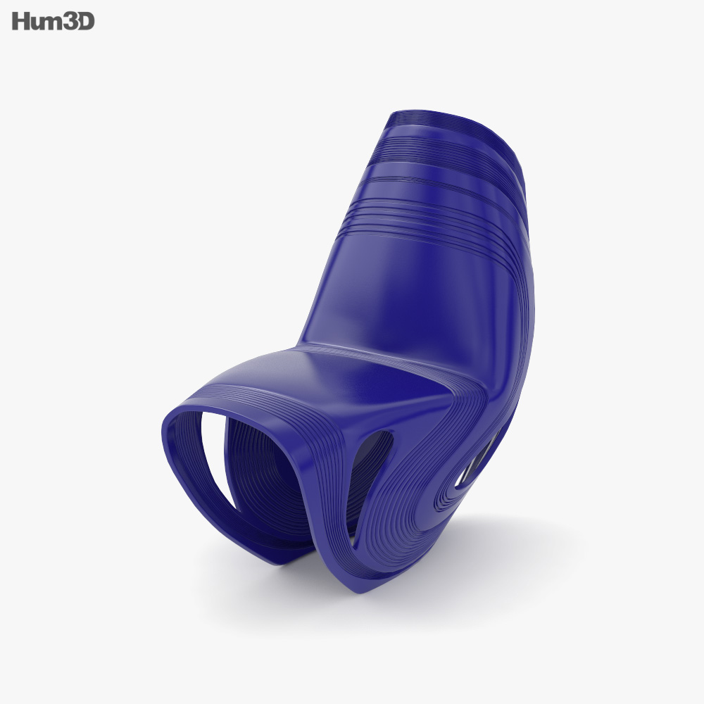 Silla Kuki de Zaha Hadid en Azul Modelo 3D - Descargar Silla on ...