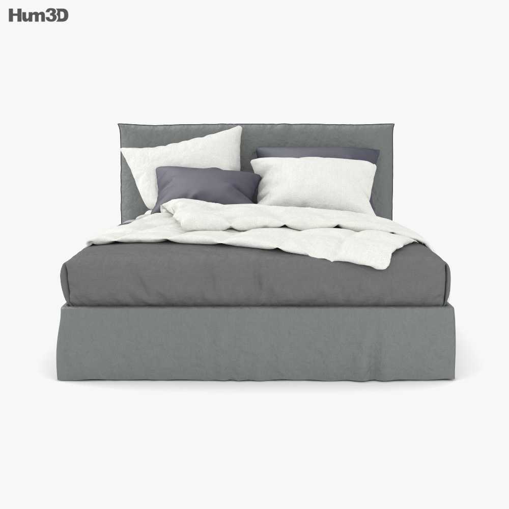 Cama Gervasoni Ghost con Tapizado Suave Modelo 3D - Descargar Cama ...