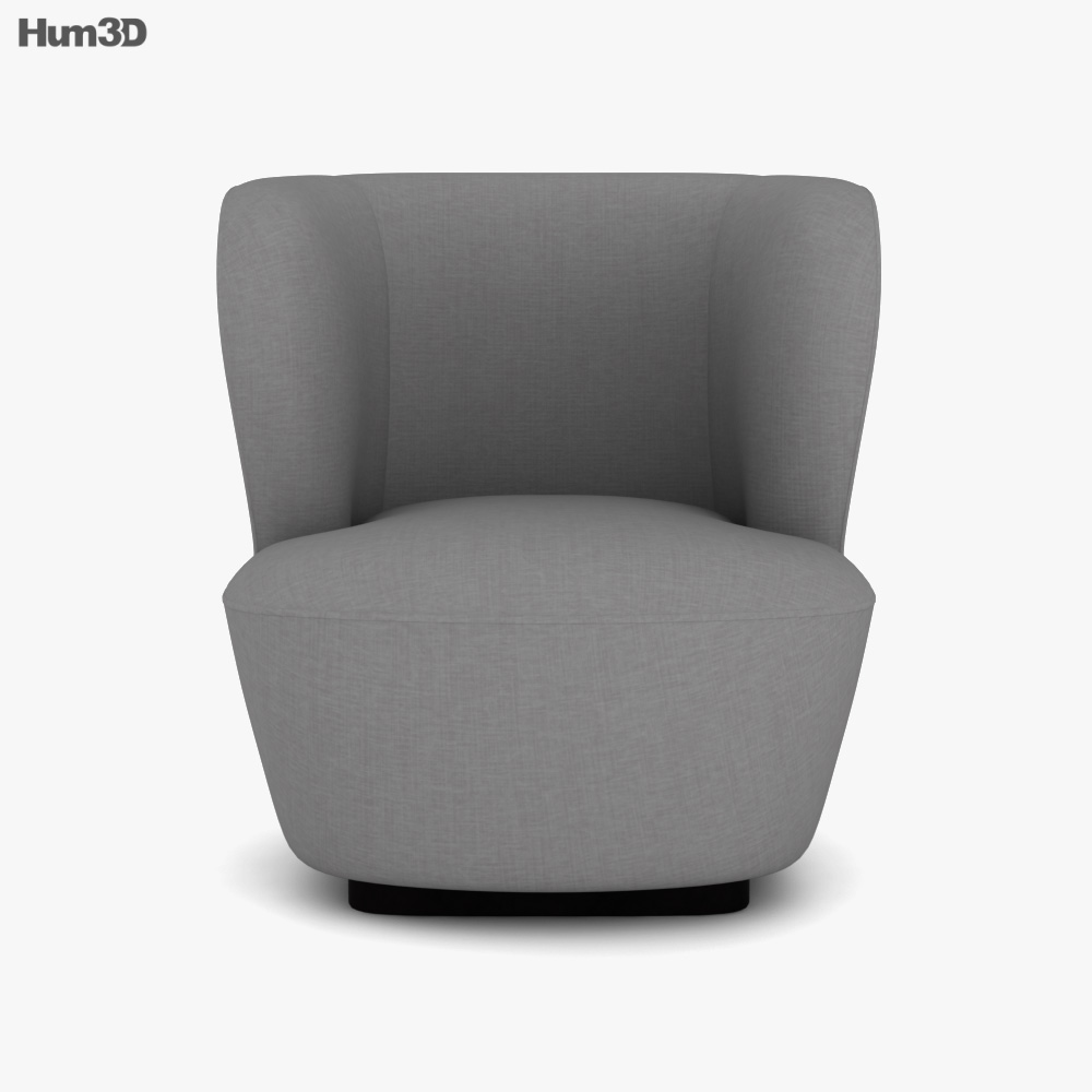 Sillón Lounge Gubi Stay Con Respaldo Alto Curvado Modelo 3D - Descargar ...