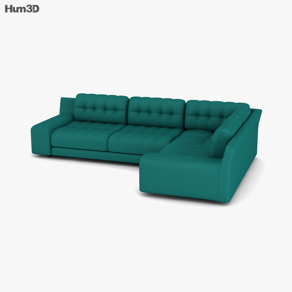 Habitat Hendricks Left Corner Fabric Sofa 3D model - Download Sofa on ...
