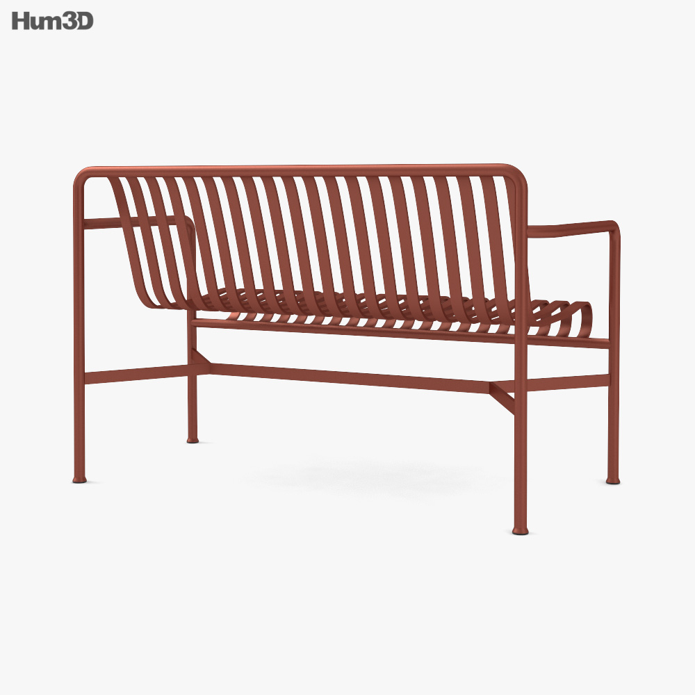 Hay Palissade Dining Bench 3D model - Download Bench on 3DModels.org