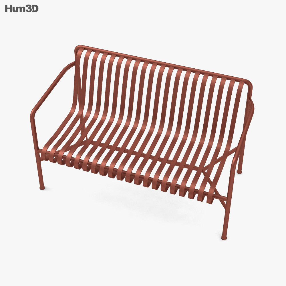 Hay Palissade Dining Bench 3D model - Download Bench on 3DModels.org