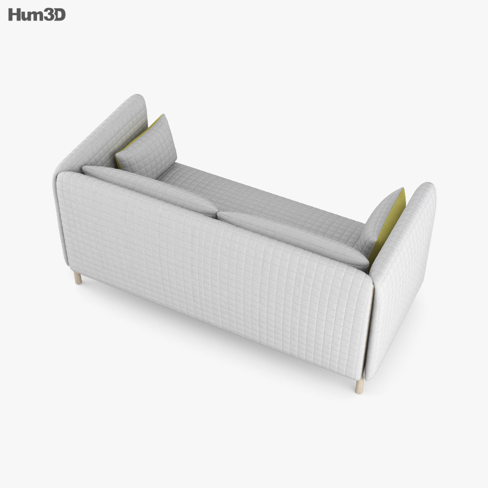 Sofá Herman Miller ColourForm con Cojines de Acento Amarillos Modelo 3D ...