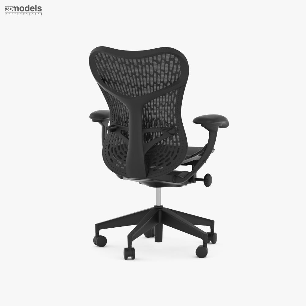 Silla de Oficina Ergonómica Negra Herman Miller Mirra 2 Modelo 3D ...