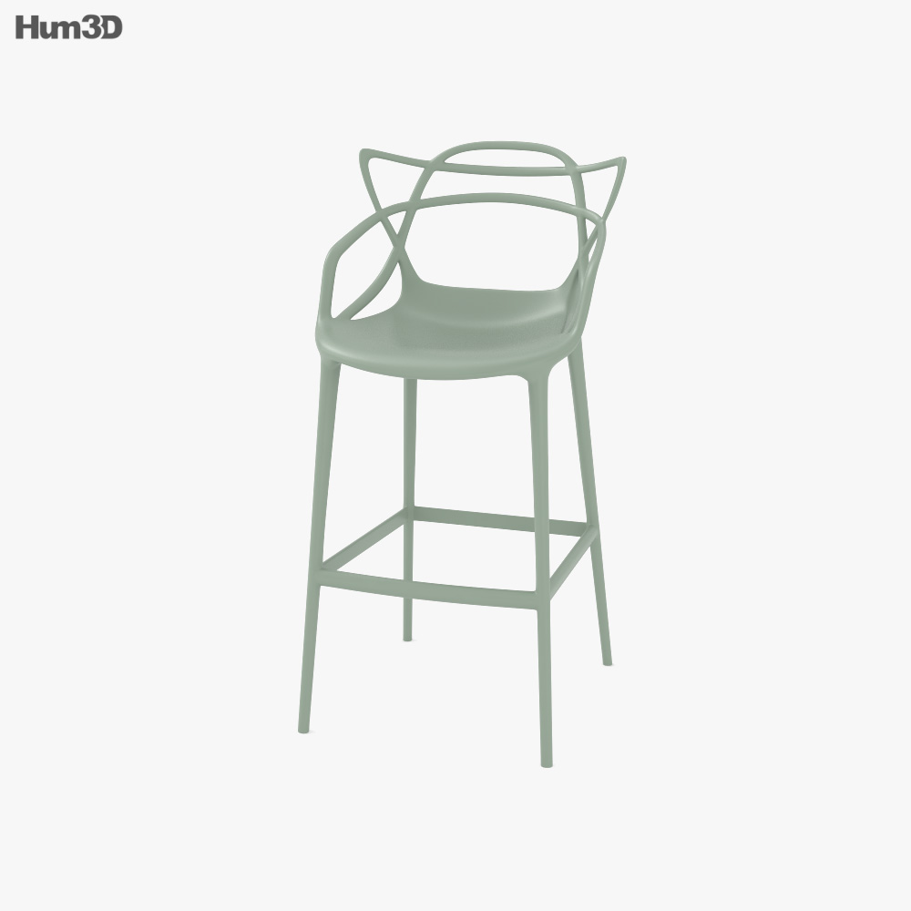 Kartell Masters Bar stool 3D model - Download Chair on 3DModels.org