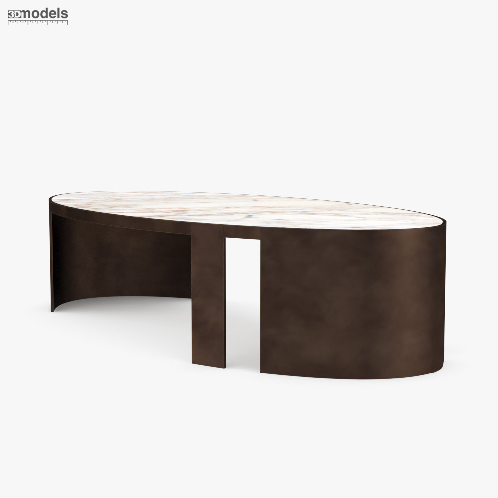 Maison Pouenat Coffee Table Passage 3D model - Download Table on ...