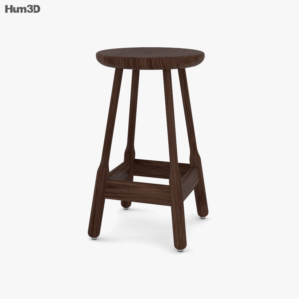 Massproductions Albert Bar stool 3D model - Download Chair on 3DModels.org