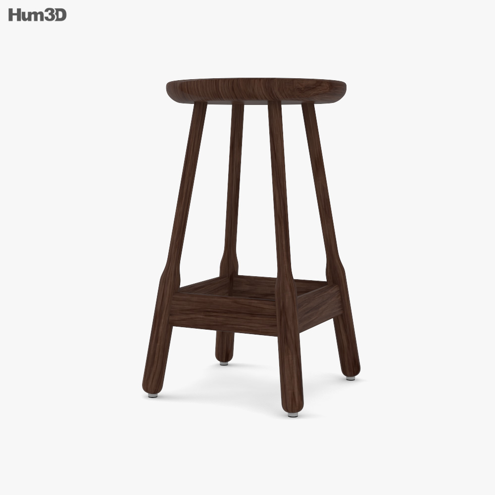 Massproductions Albert Bar stool 3D model - Download Chair on 3DModels.org