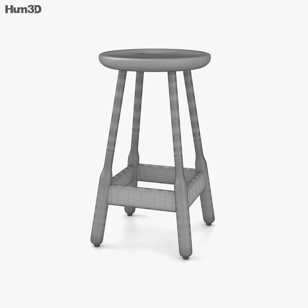 Massproductions Albert Bar stool 3D model - Download Chair on 3DModels.org