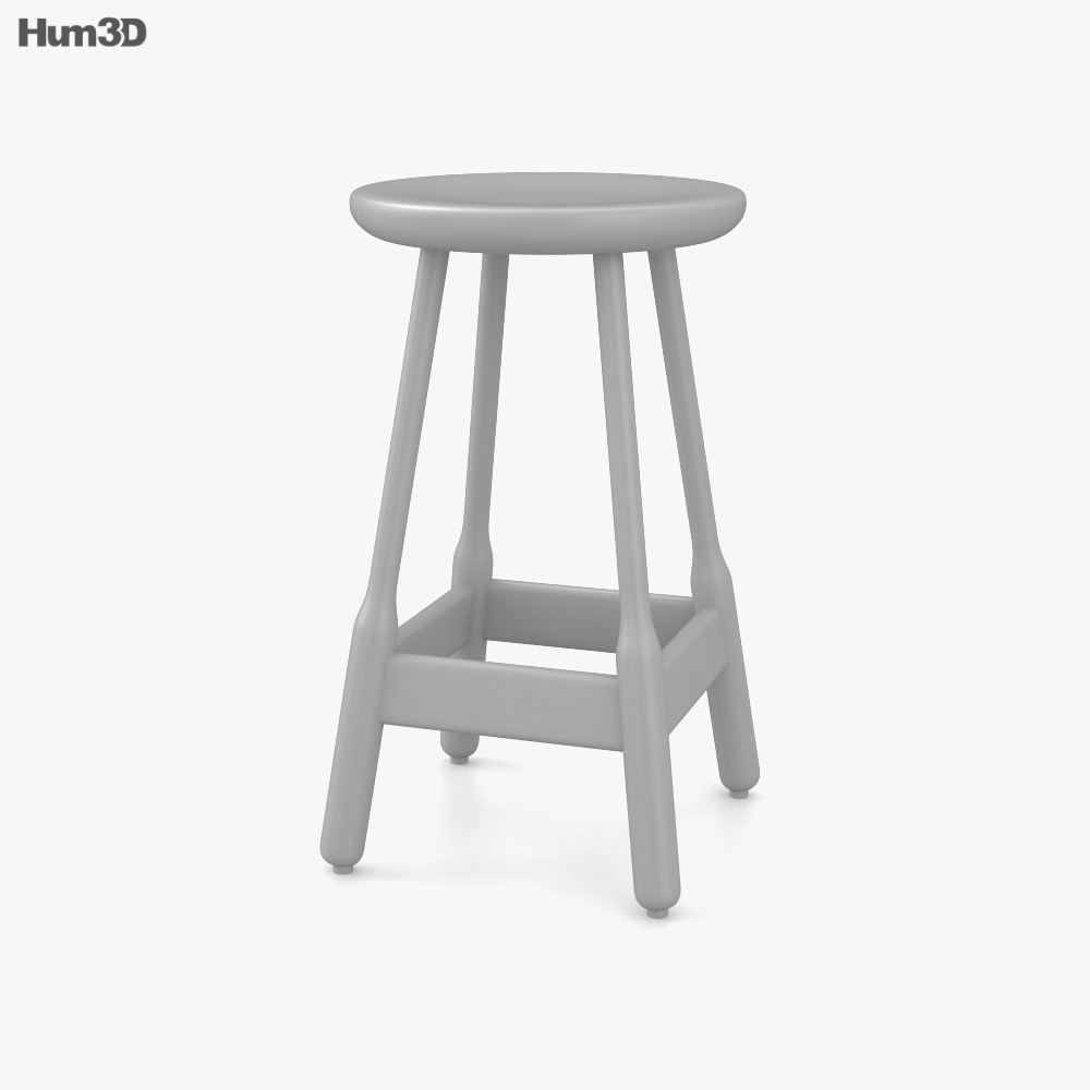 Massproductions Albert Bar stool 3D model - Download Chair on 3DModels.org