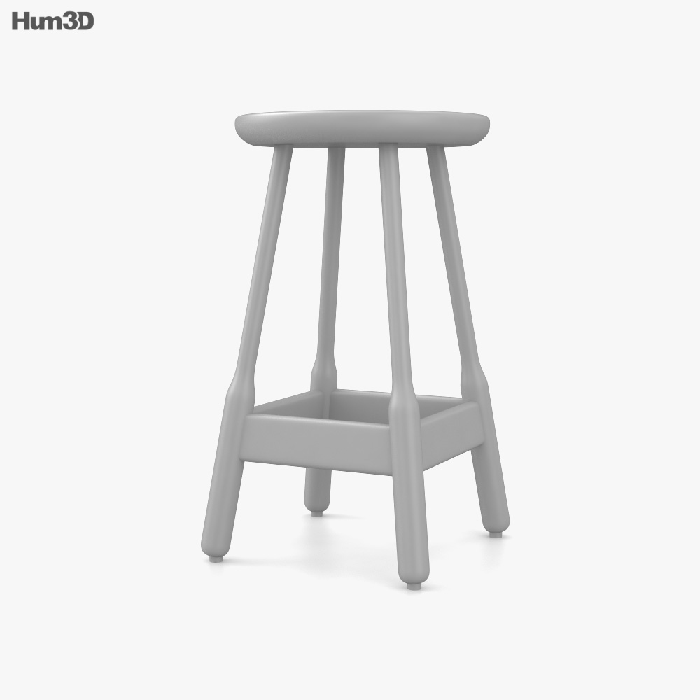 Massproductions Albert Bar stool 3D model - Download Chair on 3DModels.org