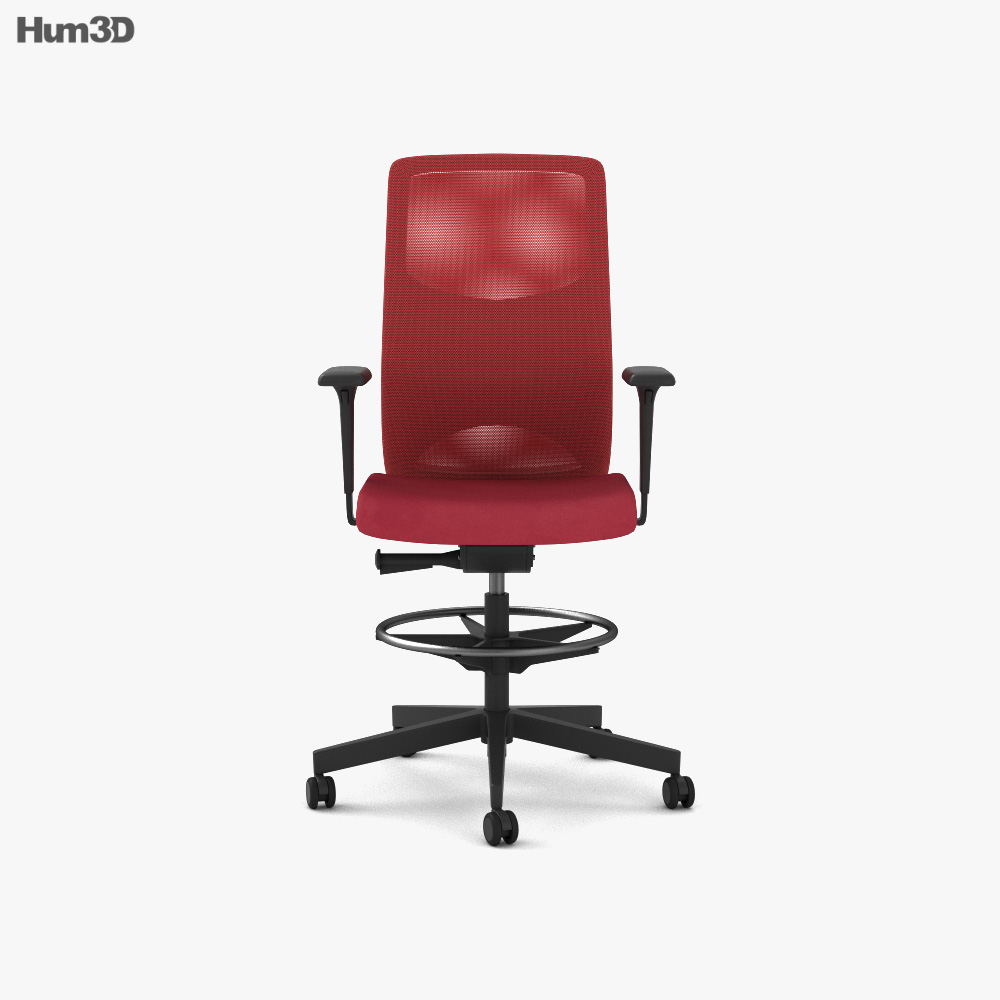 Sillón Narbutas Wind en Rojo Modelo 3D - Descargar Sillón on 3DModels.org