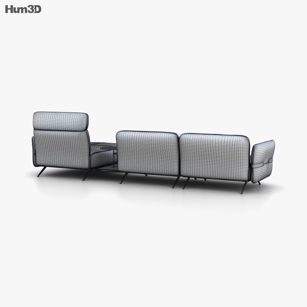 Sofá Seccional Natuzzi Pablo Con Chaise Longue Modelo 3D - Descargar ...