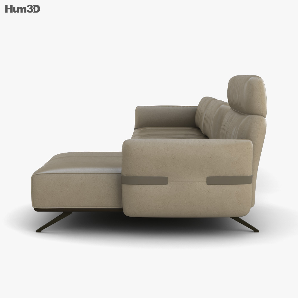 Sofá Seccional Natuzzi Pablo Con Chaise Longue Modelo 3D - Descargar ...