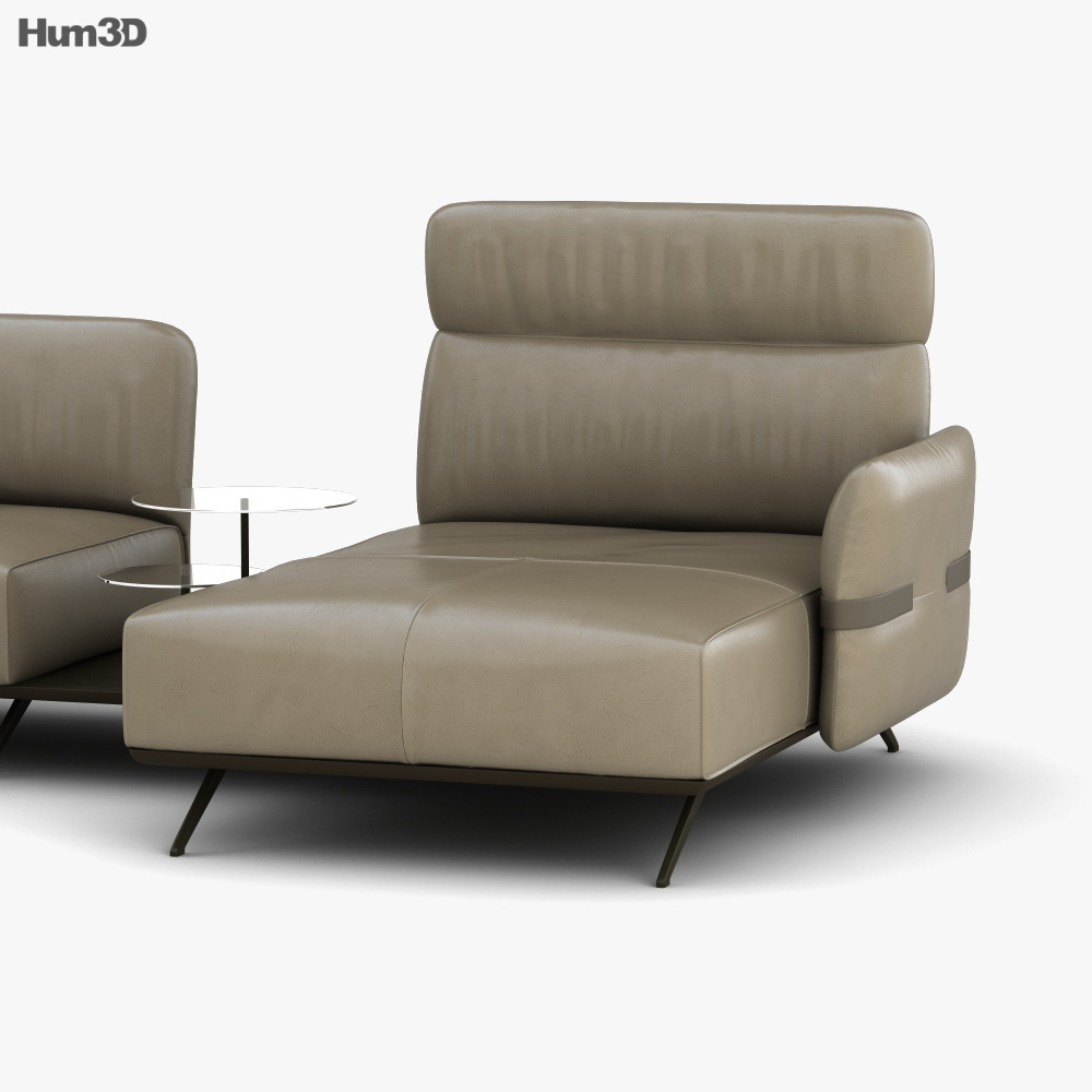 Natuzzi Pablo Sofa 3D model - Download Sofa on 3DModels.org