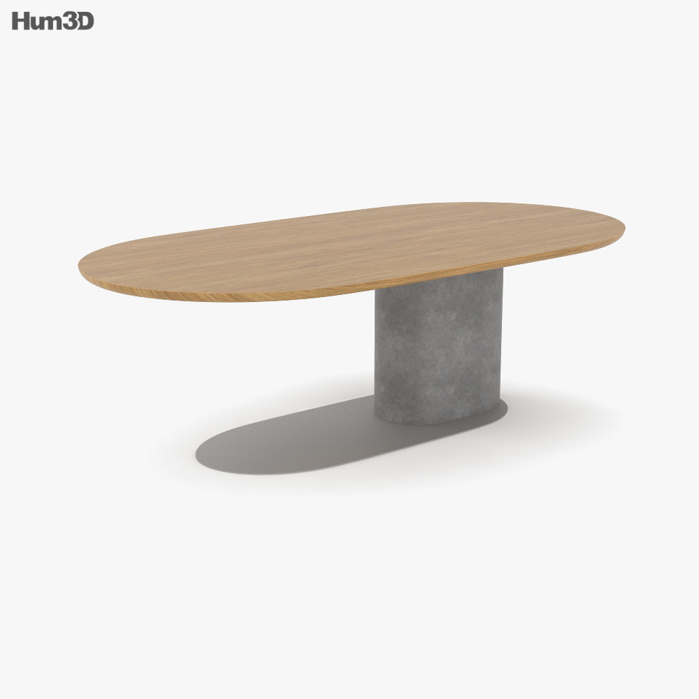 Natuzzi Ombra Dining table 3D model - Download Table on 3DModels.org